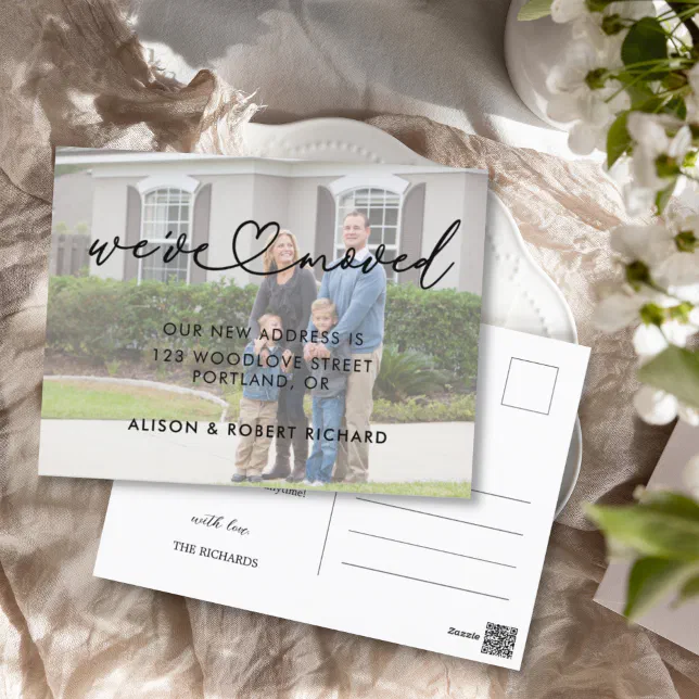 Photo We've Moved New Address Moving Announcement Postcard | Zazzle