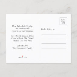 Photo We've Moved Script New Home Address Change Announcement Postcard ...