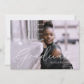 Photo & White Landscape Typography Graduation 2 Invitation | Zazzle