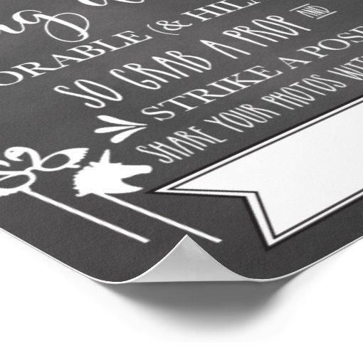 Photobooth Hashtag Wedding Party Sign | Zazzle