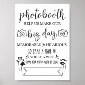 Photobooth Hashtag Wedding Party Sign-5x7 Poster | Zazzle