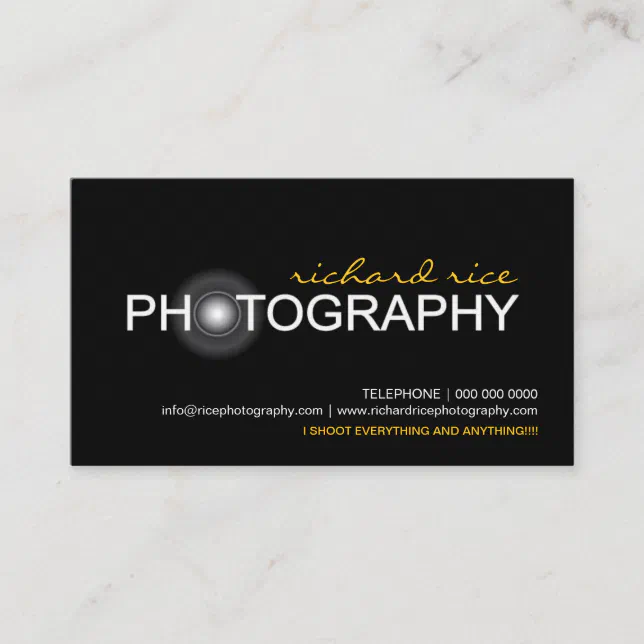 Photographer Business Cards | Zazzle