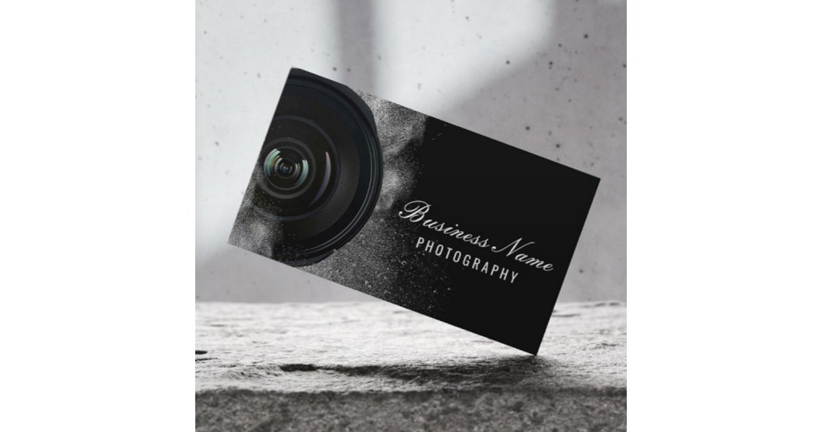Photographer Camera Black & White Photography Business Card | Zazzle