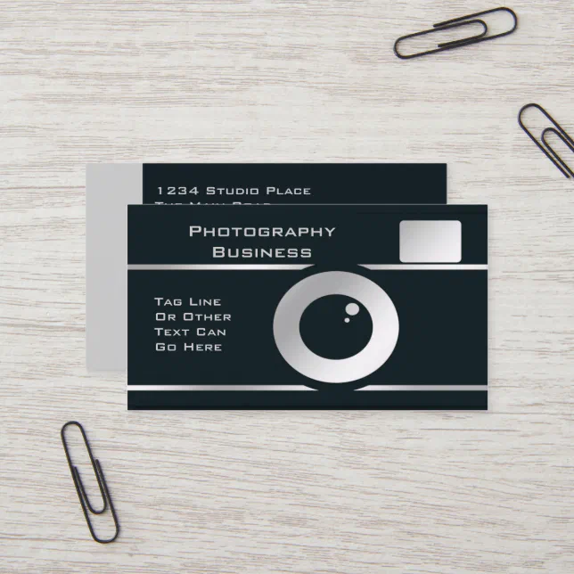 Photographer Camera Business Card | Zazzle