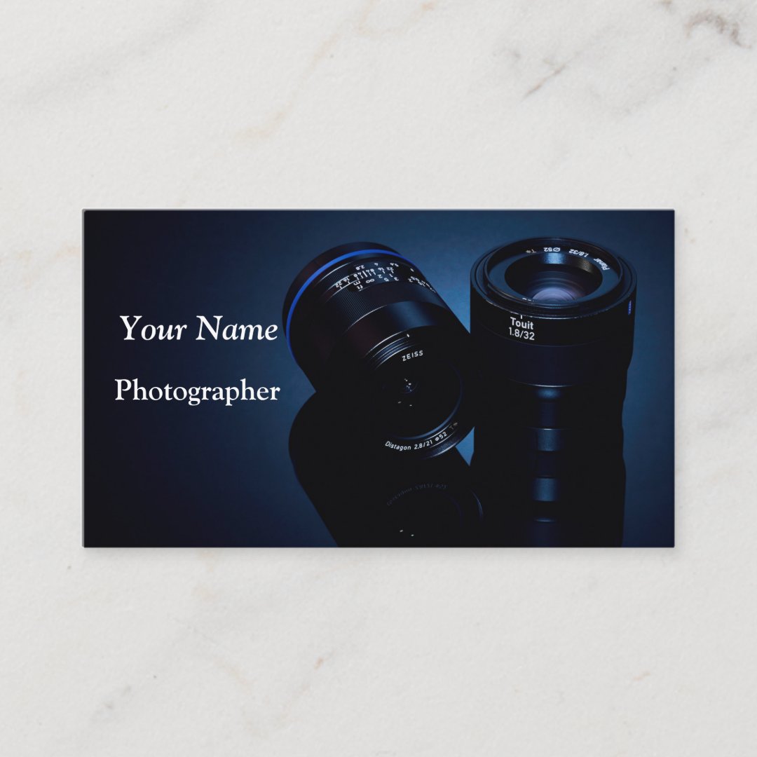Photographer Camera Business Card | Zazzle