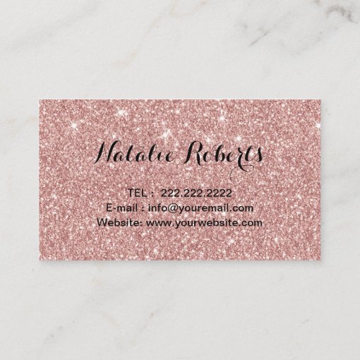 Photographer Camera Rose Gold Glitter Photography Business Card | Zazzle