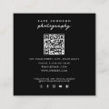 Photographer Camera Script Photography QR Code Square Business Card ...