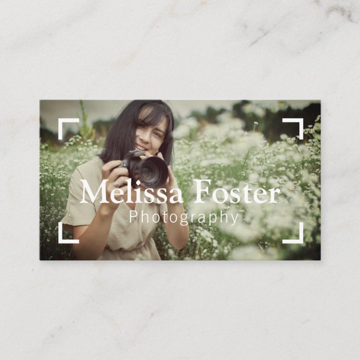 Photographer Frame Custom Photo Business Card | Zazzle