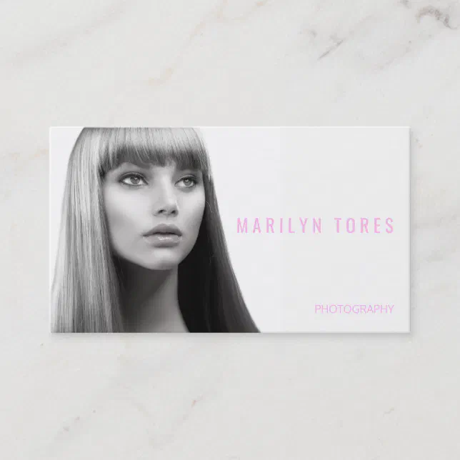 Photographer-Hairstylist-Model Modern Headshot ★ Business Card | Zazzle