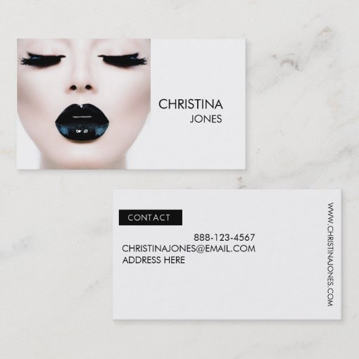 Photographer-Hairstylist-Model Modern Headshot ★ Business Card | Zazzle