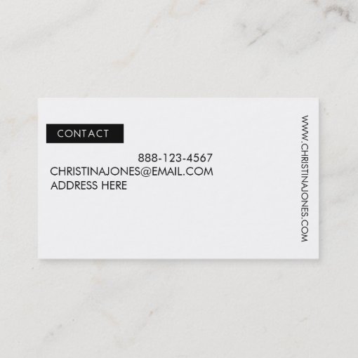 Photographer-Hairstylist-Model Modern Headshot ★ Business Card | Zazzle