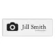 Photographer Logo Name Tag | Zazzle