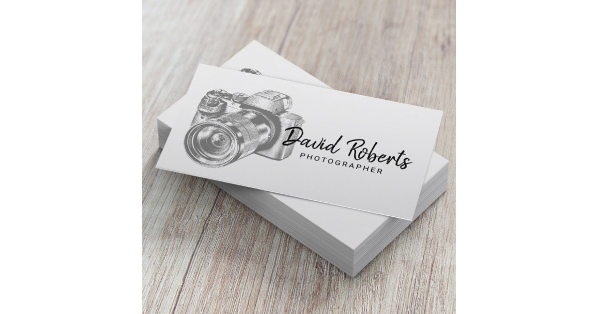 Photographer Professional Camera Photography Business Card | Zazzle