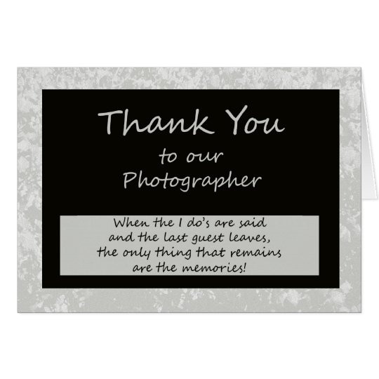 Photographer Thank You Card | Zazzle.com