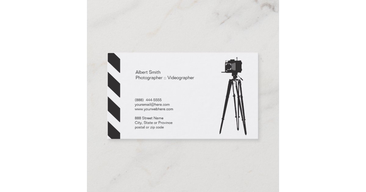 Photographer - Videographer ı business card | Zazzle