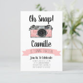 Photography Camera Birthday Party Invitation | Zazzle