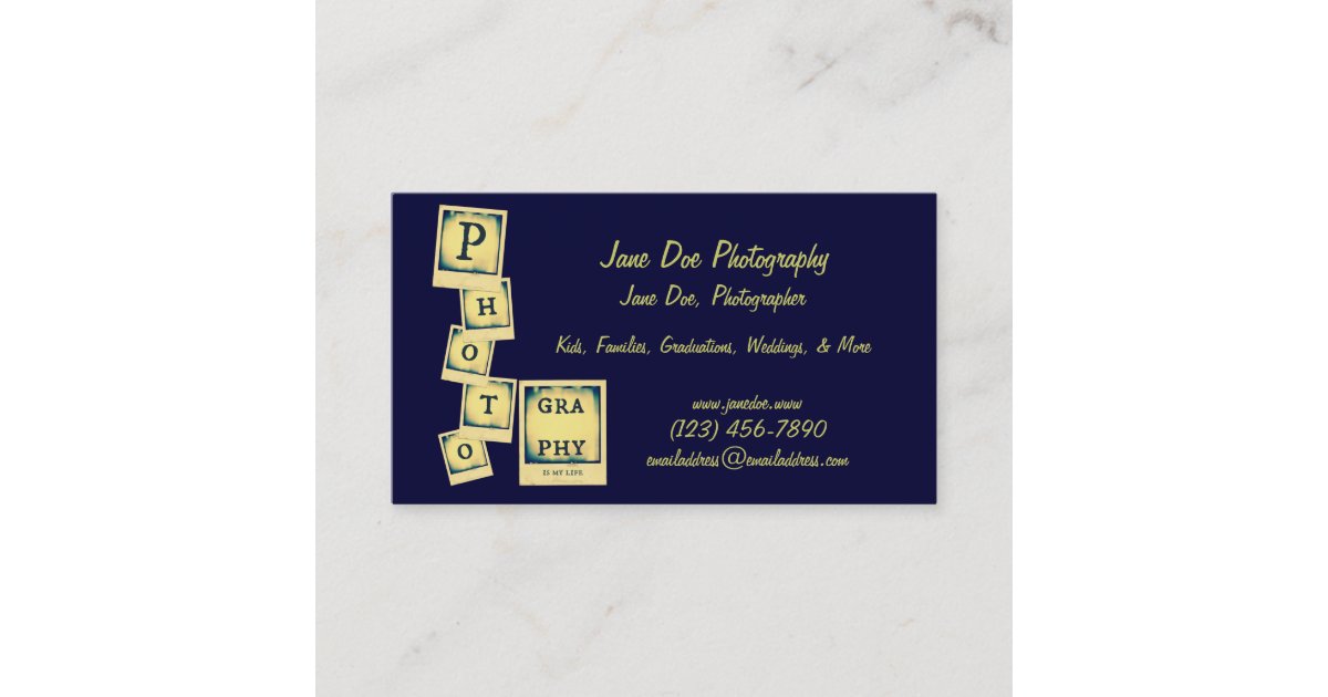 Photography Collage Business Card | Zazzle