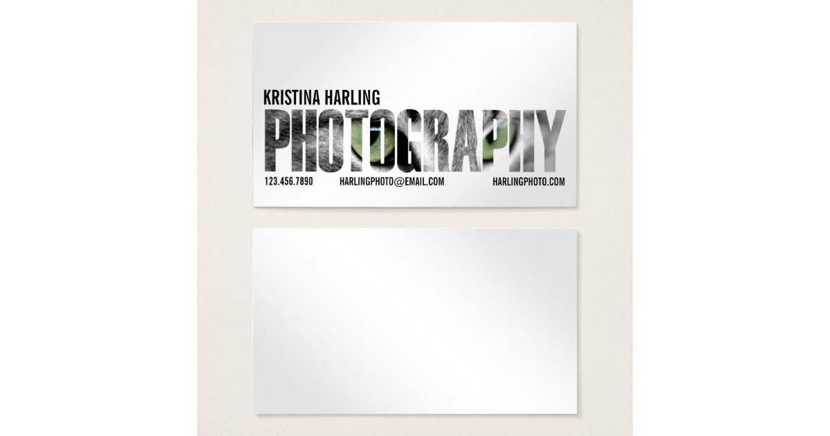 Photography Cutout - White Business Card | Zazzle