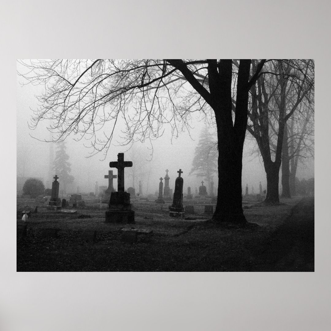 Photography for SALE - Cemetery Fog 1 Prints | Zazzle