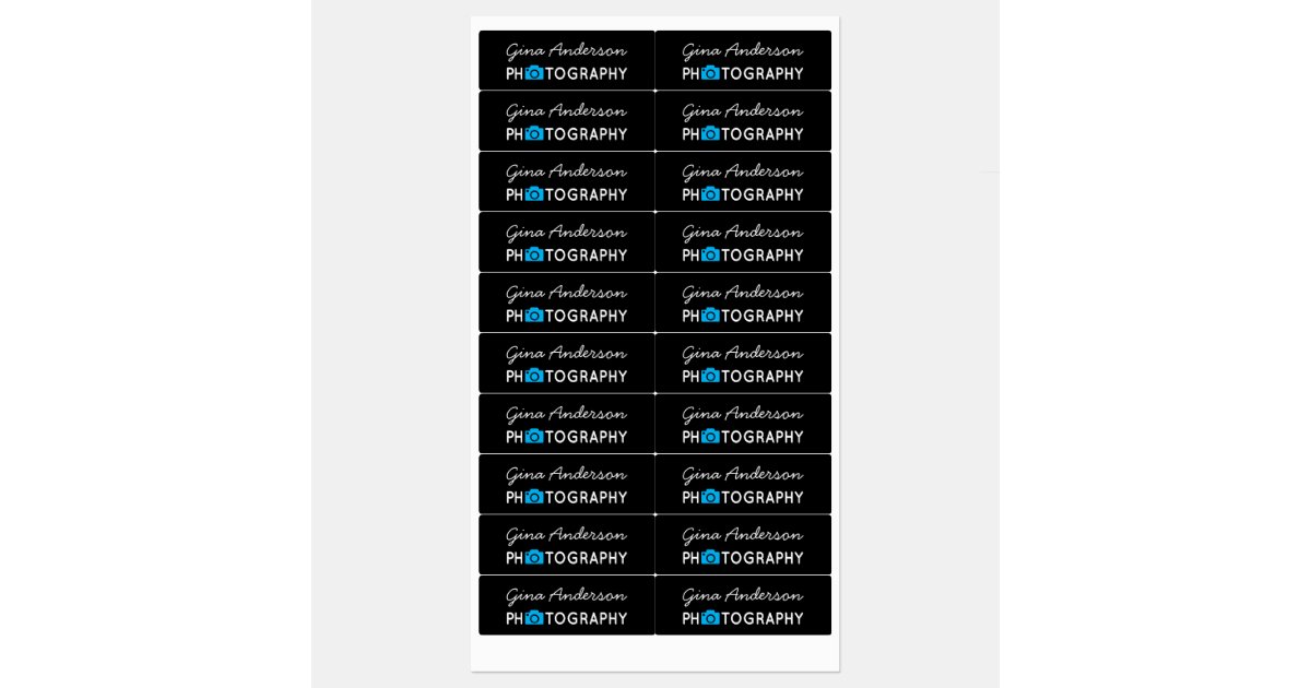 Photography Labels | Zazzle