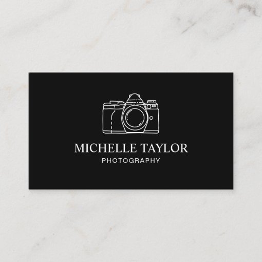 Photography Professional Camera QR Code Business Card | Zazzle
