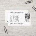 Photography QR CODE camera photographer Business Card | Zazzle