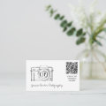 Photography QR CODE camera photographer Business Card | Zazzle
