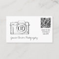 Photography QR CODE camera photographer Business Card | Zazzle