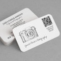 Photography QR CODE camera photographer Business Card | Zazzle