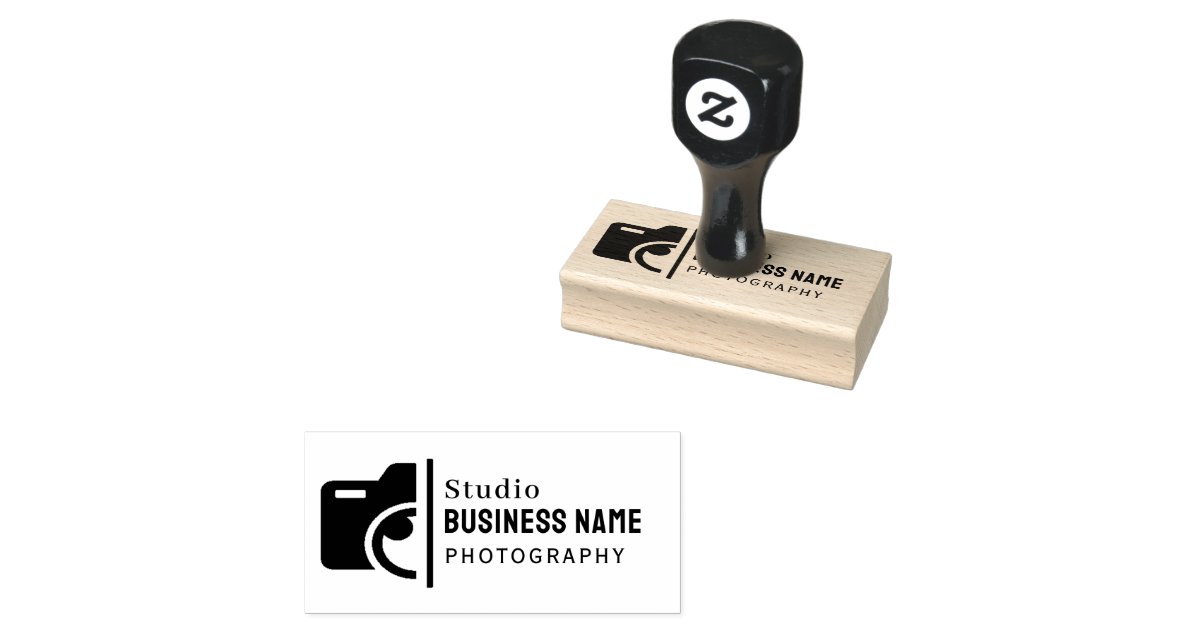 Photography rubber stamp | Zazzle