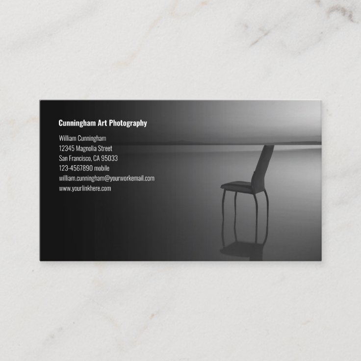Photography Studio Modern Minimalist Custom Photo Business Card | Zazzle