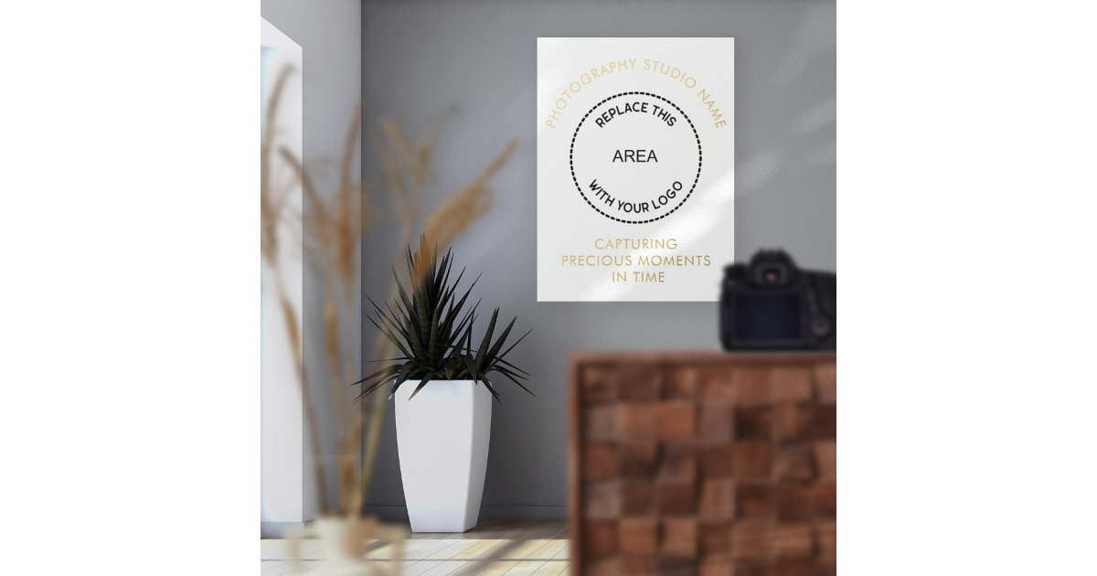 Photography Studio Name Logo Quote Foil Prints | Zazzle