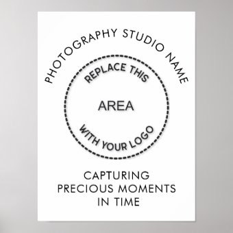 Photography Studio Name Logo Tagline Quote Poster | Zazzle