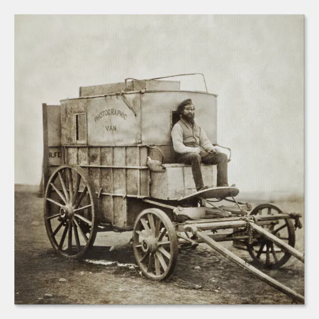 Photography Wagon of Roger Fenton Photo Realism Sign | Zazzle