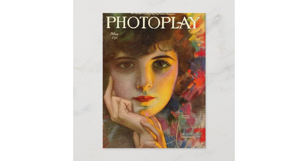photoplay magazine cover pre 1923 postcard | Zazzle