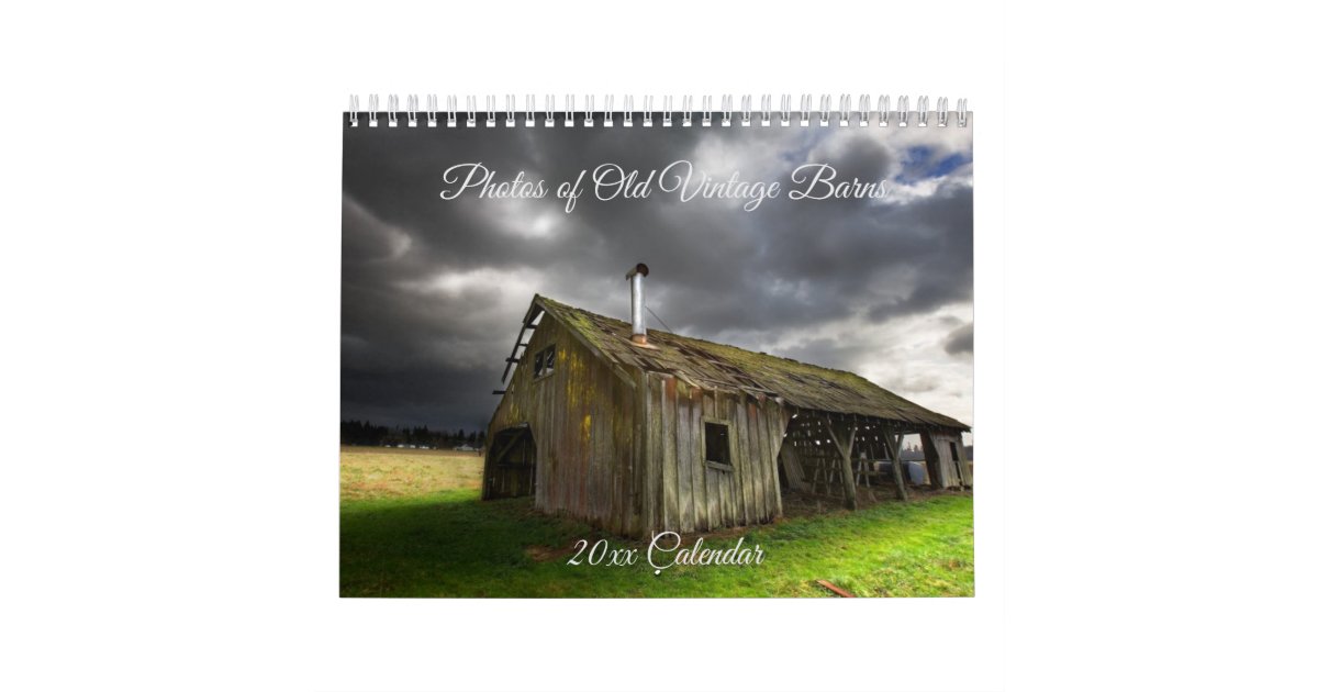 Photos of Old Vintage Barns Calendar | Zazzle