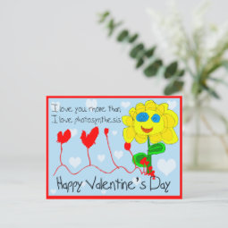 Photosynthesis Valentine's Day Post Card | Zazzle