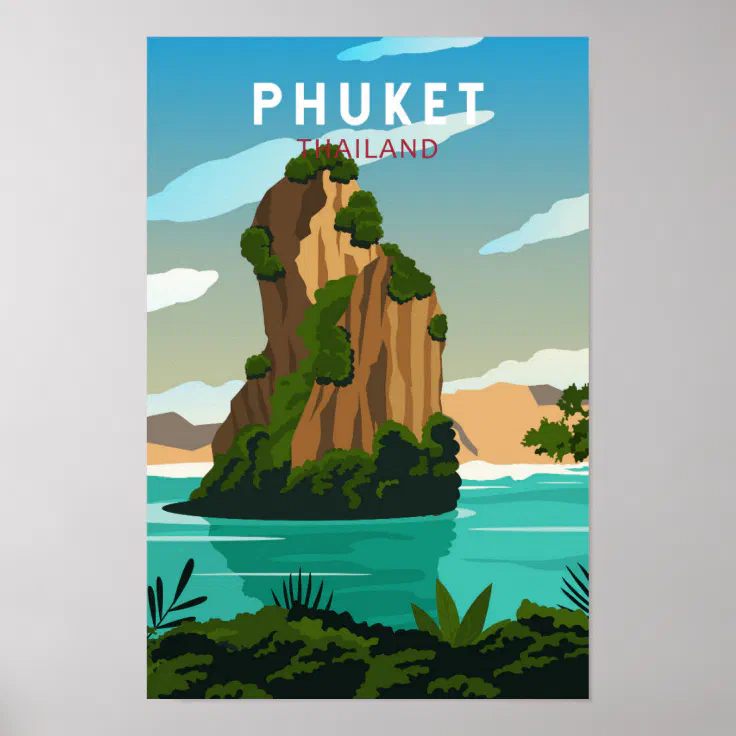 Phuket Thailand Retro Poster | Zazzle