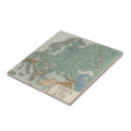 Physical Map of Europe Ceramic Tile | Zazzle