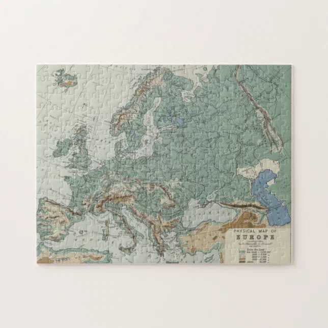 Physical Map of Europe Jigsaw Puzzle | Zazzle