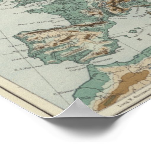 Physical Map of Europe Poster | Zazzle