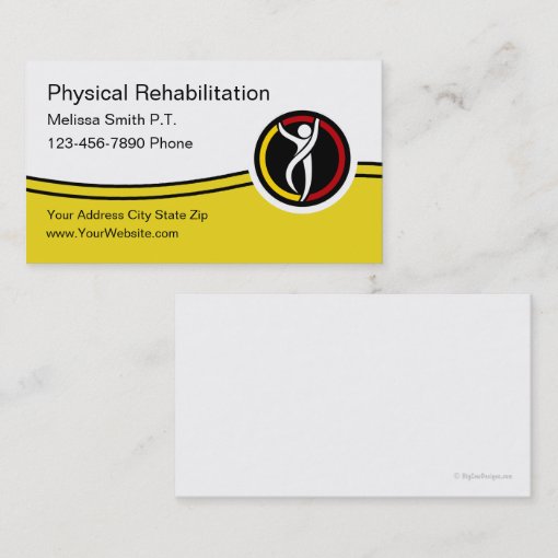 Physical Rehabilitation Medical Services Business Card | Zazzle