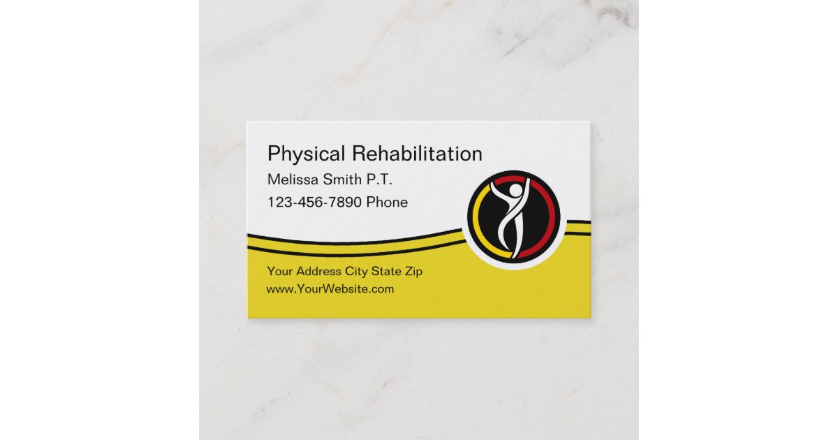 Physical Rehabilitation Medical Services Business Card | Zazzle