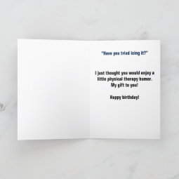 Physical Therapist Funny Birthday Card | Zazzle