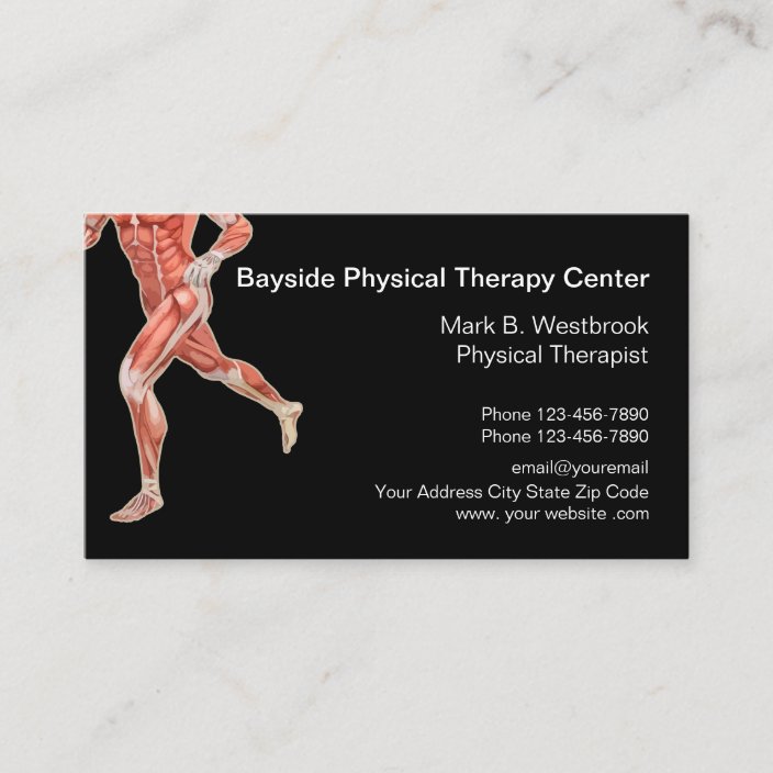 Physical Therapist Modern Muscles Graphic Business Card | Zazzle.com