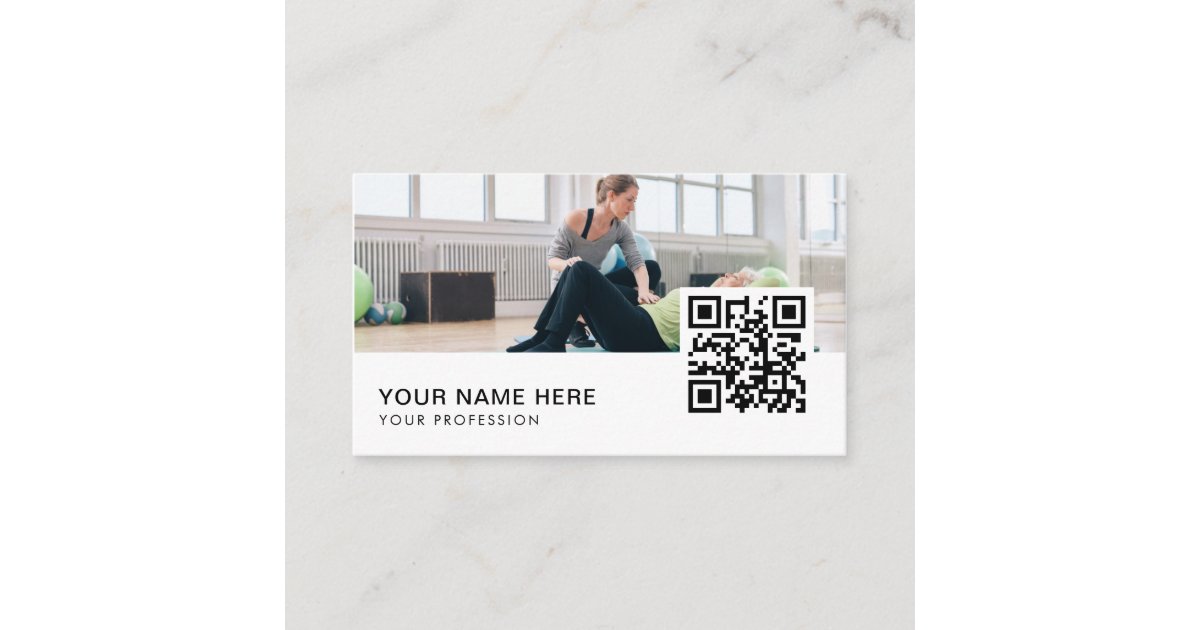 Physical Therapist QR Code Business Card | Zazzle