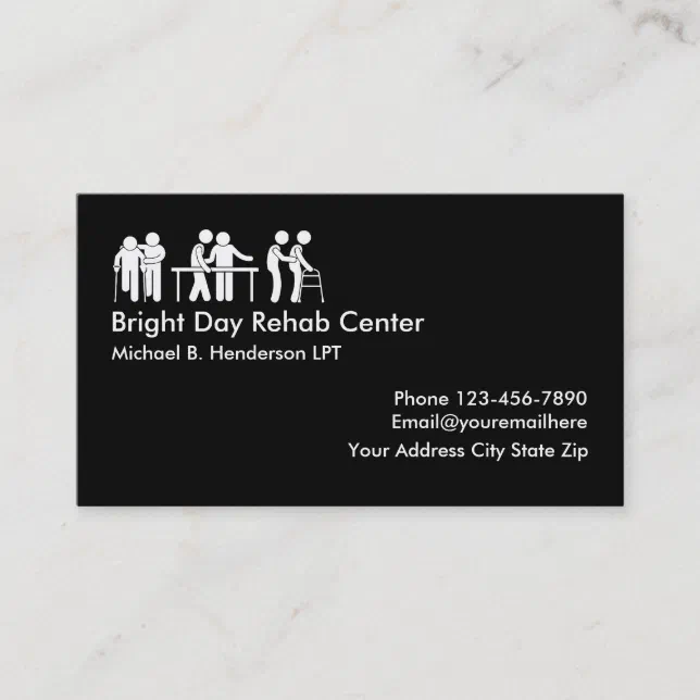 Physical Therapist Rehab Business Card | Zazzle