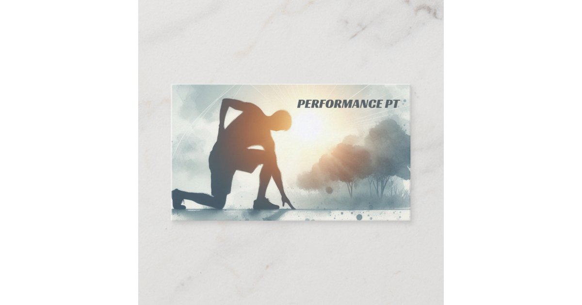 Physical Therapist Sport Trainer Athletic Business Card | Zazzle