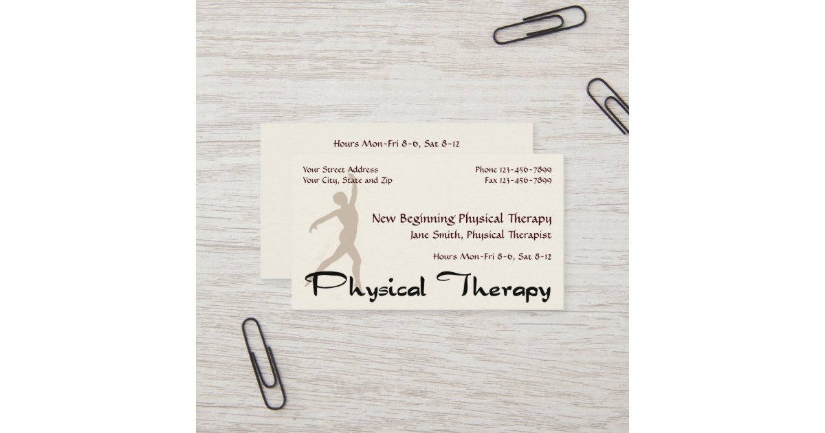 Physical Therapist Therapy Business Cards | Zazzle