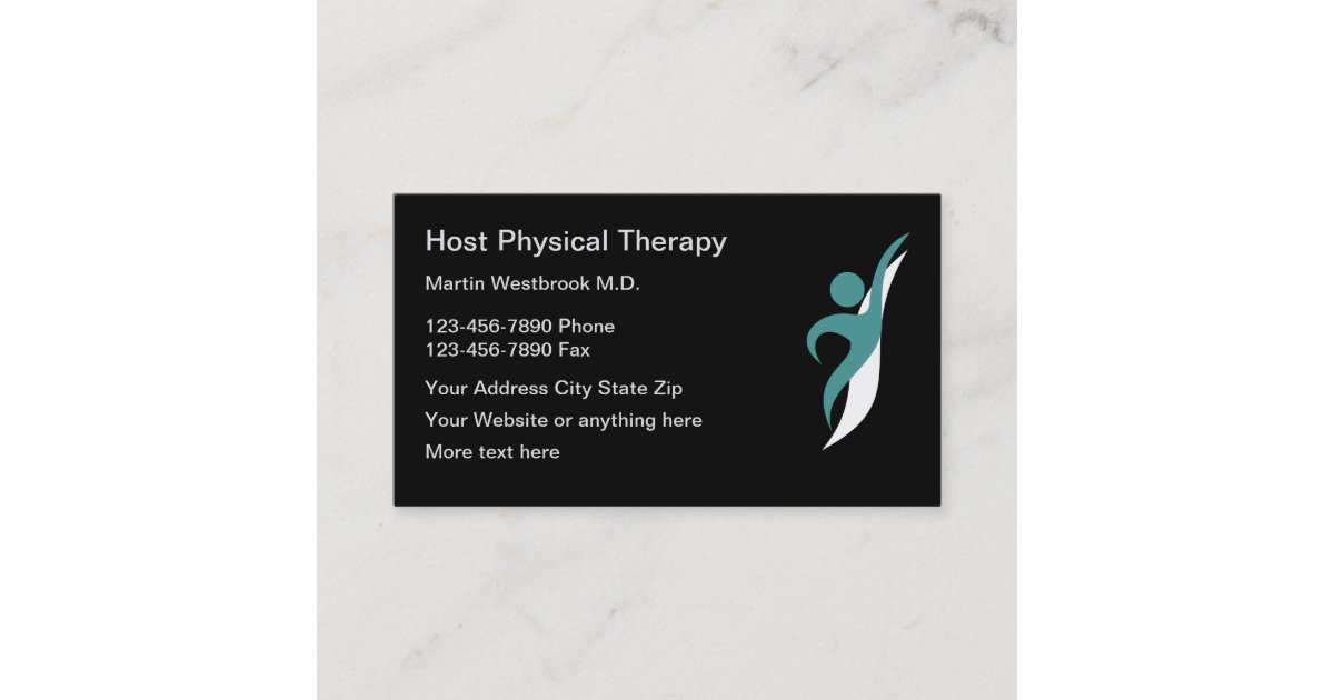 Physical Therapy And Rehabilitation Business Card | Zazzle